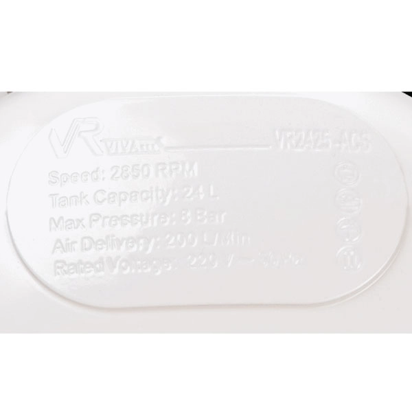 کمپرسور باد سایلنت ویوارکس ۲۴ لیتری مدل VR2425-ACS چرخ‌دار - بازرگانی تاج